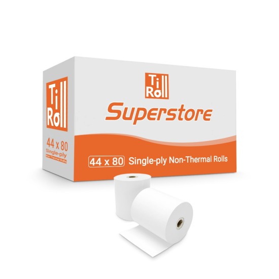 Till rolls 44 x 80mm 1 ply A grade